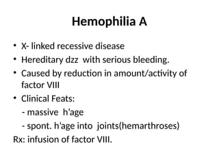 BLEEDING DISORDERS hematology of nursing students | PPTX