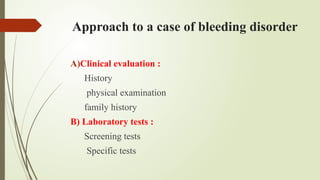 Bleeding disorders Presentation in detail. | PPTX