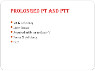 Bleeding and Thrombotic Disorders | PPT