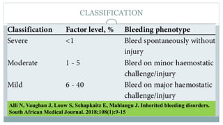 Dental Management of Patients with Bleeding Disorders | PPTX