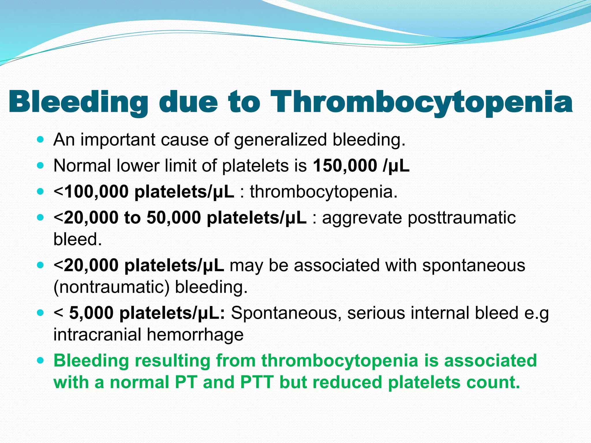 Bleeding disorders Pathology Dr. UMME HABIBA | PPTX