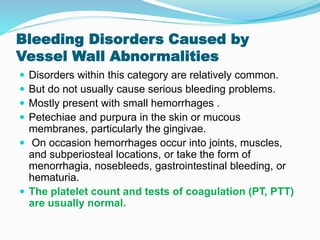 Bleeding disorders Pathology Dr. UMME HABIBA | PPTX