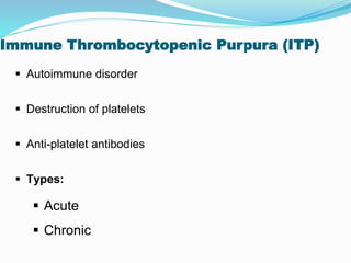 Bleeding disorders Pathology Dr. UMME HABIBA | PPTX