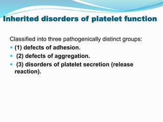 Bleeding disorders Pathology Dr. UMME HABIBA | PPT