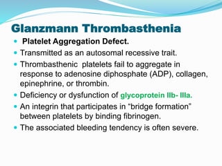 Bleeding disorders Pathology Dr. UMME HABIBA | PPT