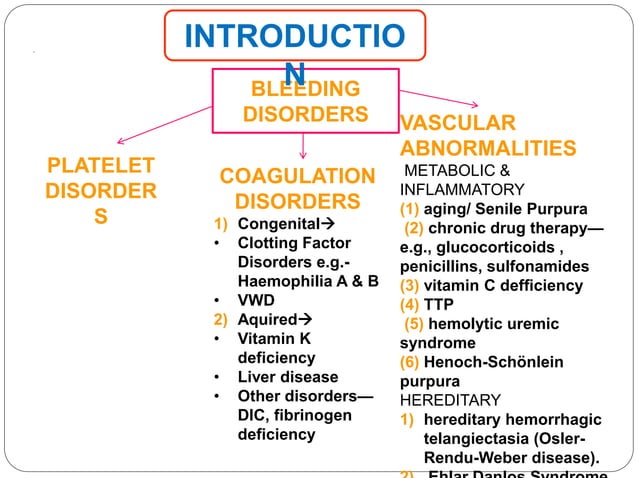 Bleeding disorders in children | PPTX | Blood Disorders | Diseases and ...