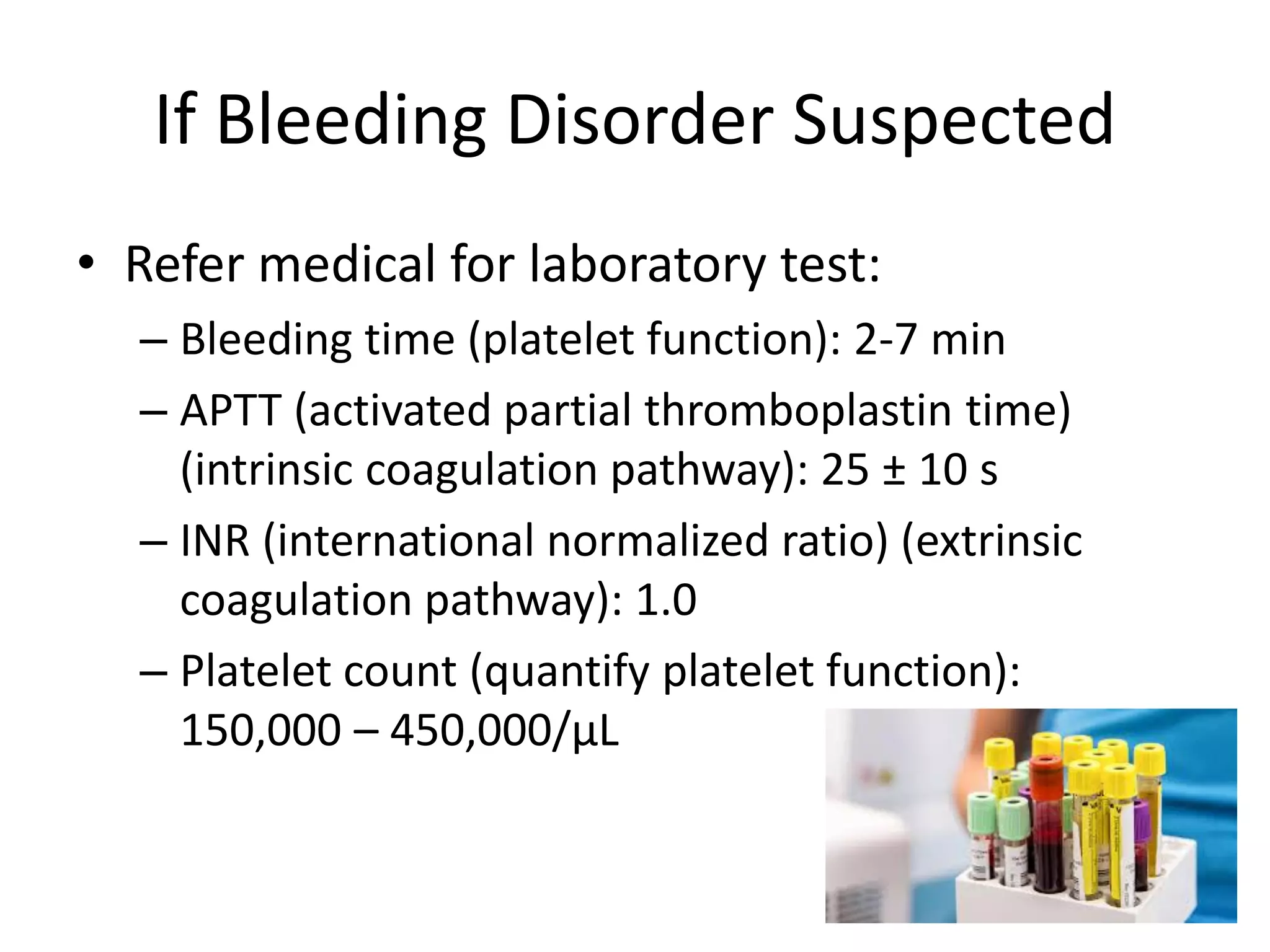 Bleeding Disorders in Primary Dental Care | PDF