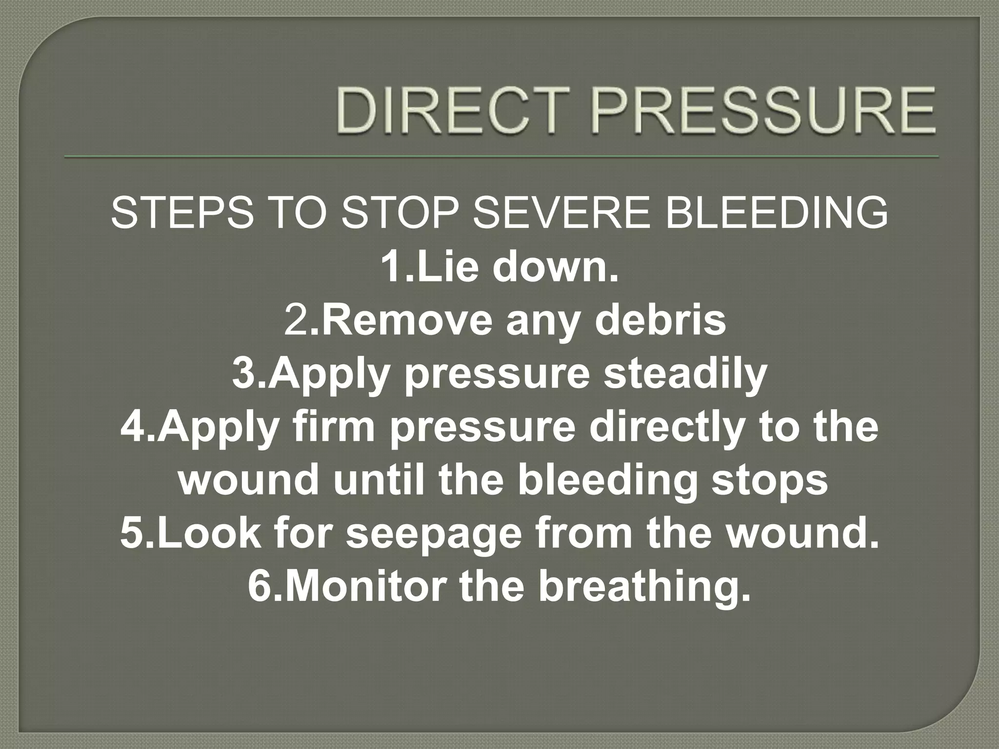 Bleeding first aid | PPTX