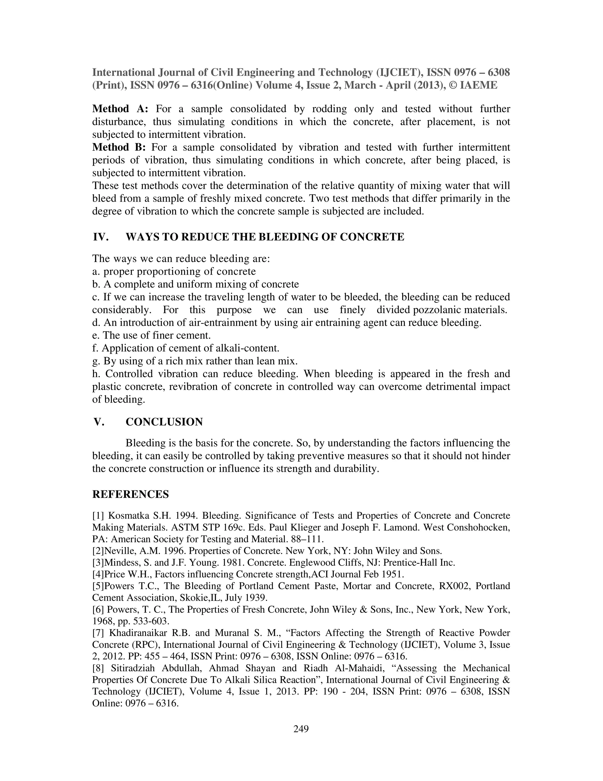 Bleeding in concrete | PDF