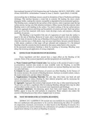 Bleeding in concrete | PDF