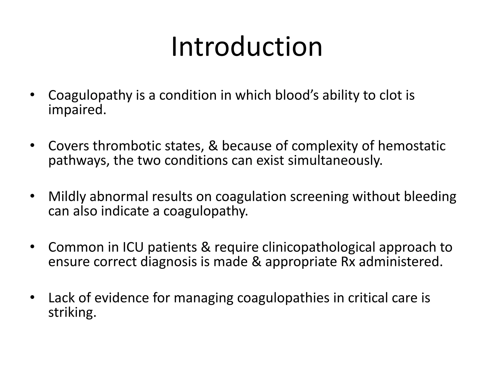Bleeding in critically ill patients | PPTX