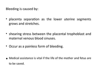 Bleeding in late pregnancy, signs and symptoms.pptx