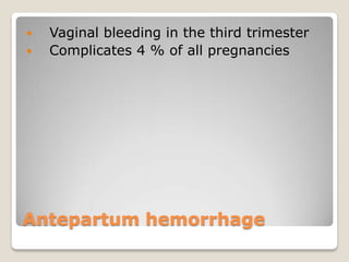 Bleeding Late Pregnancy | PDF