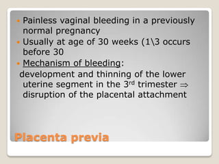 Bleeding Late Pregnancy | PDF | Pregnancy | Reproductive Health