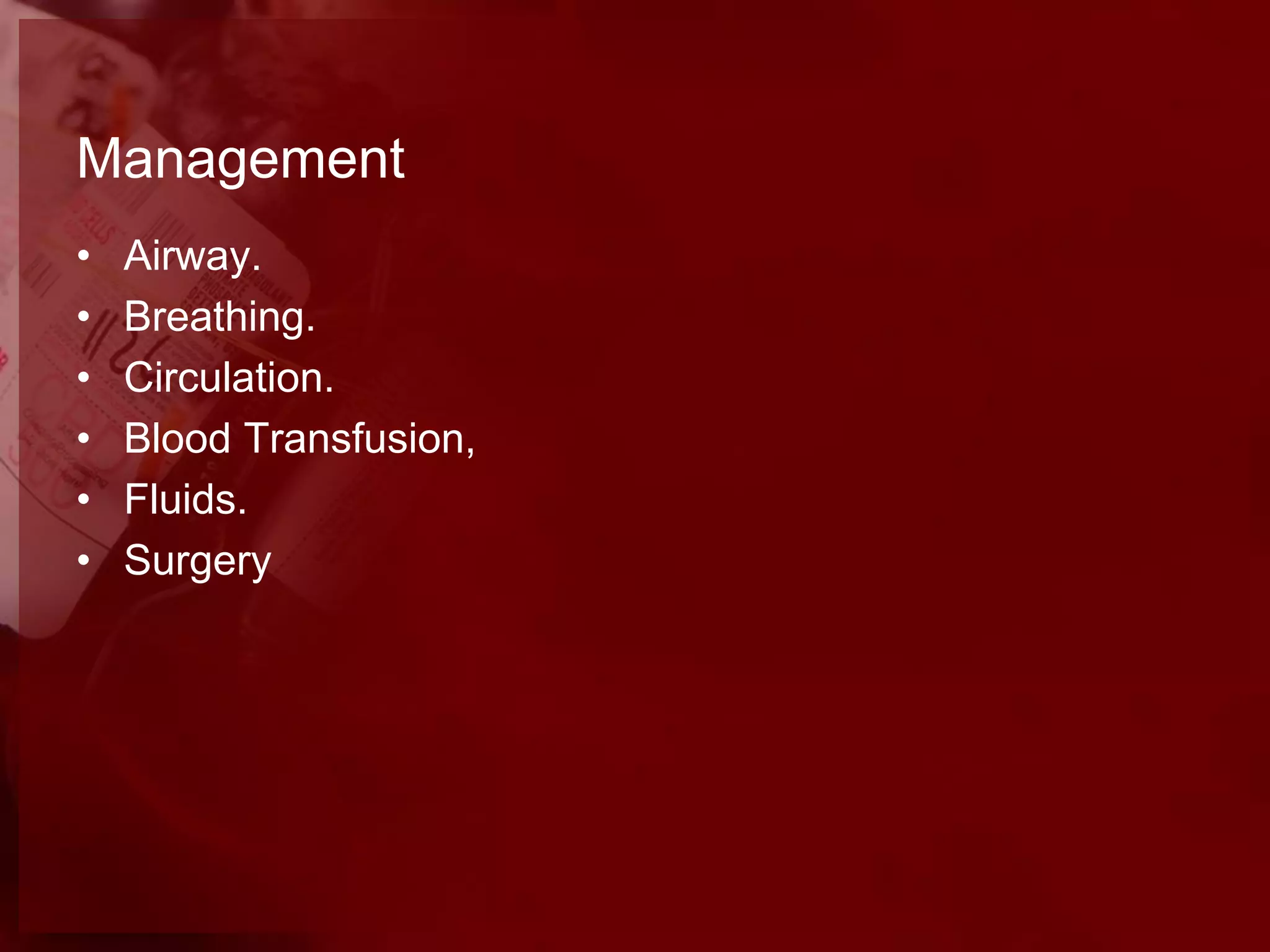 Bleeding management | PPTX