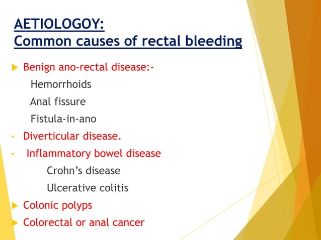 Bleeding per rectum
