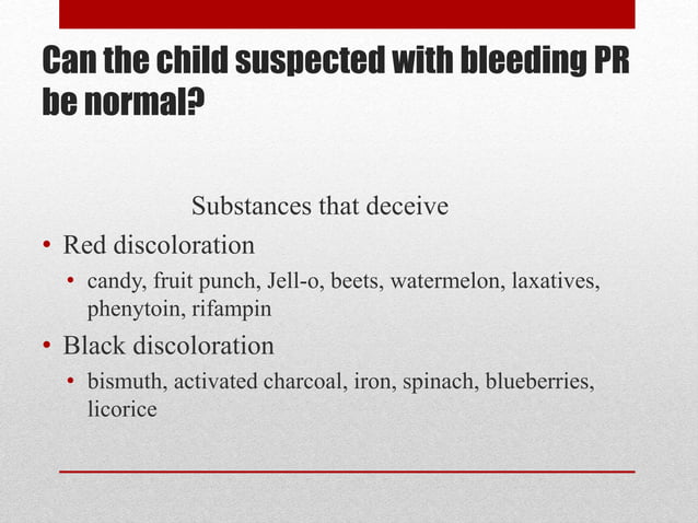 Bleeding Per Rectum In Children | PPTX