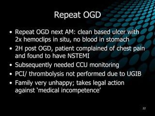 Bleeding Peptic Ulcer Disease - Does Practice Meet Evidence? | PPT