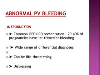Bleeding pv BY DR TOUSIF SHEIKH | PPTX