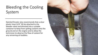 Bleeding the cooling system | PPT