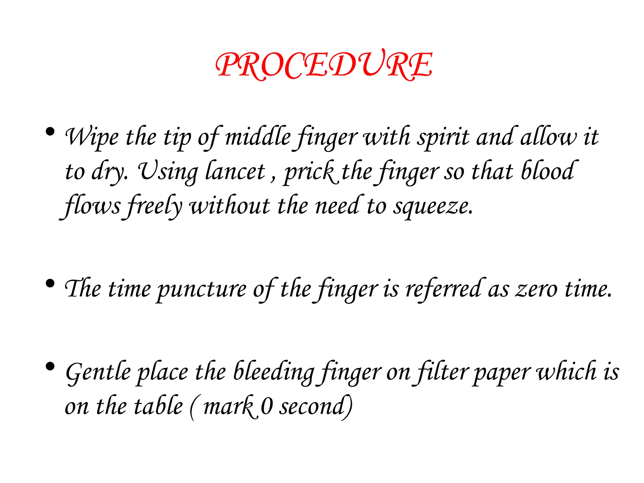 Bleeding time. ppt Practical - Physiology | PPT