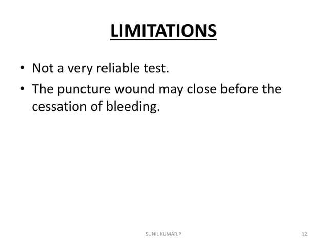 Bleeding time and clotting time | PPTX