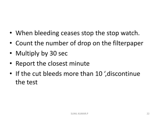 Bleeding time and clotting time | PPTX