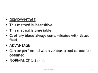 Bleeding time and clotting time | PPTX