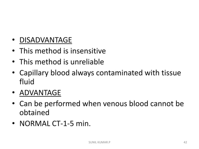 Bleeding time and clotting time | PPTX