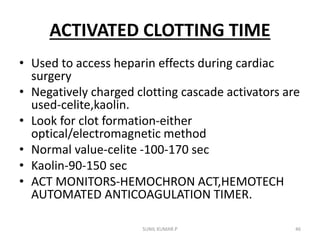 Bleeding time and clotting time | PPTX