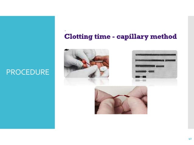 BLEEDING TIME AND CLOTTING TIME.pptx | First Aid | Injuries