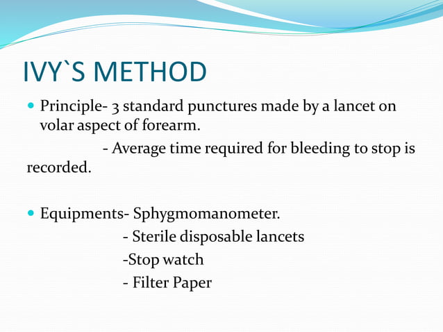 BLEEDING TIME & CLOTTING TIME.pptx | Blood Disorders | Diseases and ...