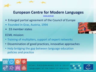 ukas Bleichenbacher & Richard Rossner: Towards a Common European Framework for Language Teachers ...