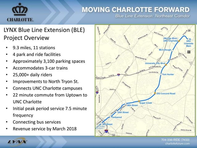 LYNX Blue Line Extension Construction Update | PPTX