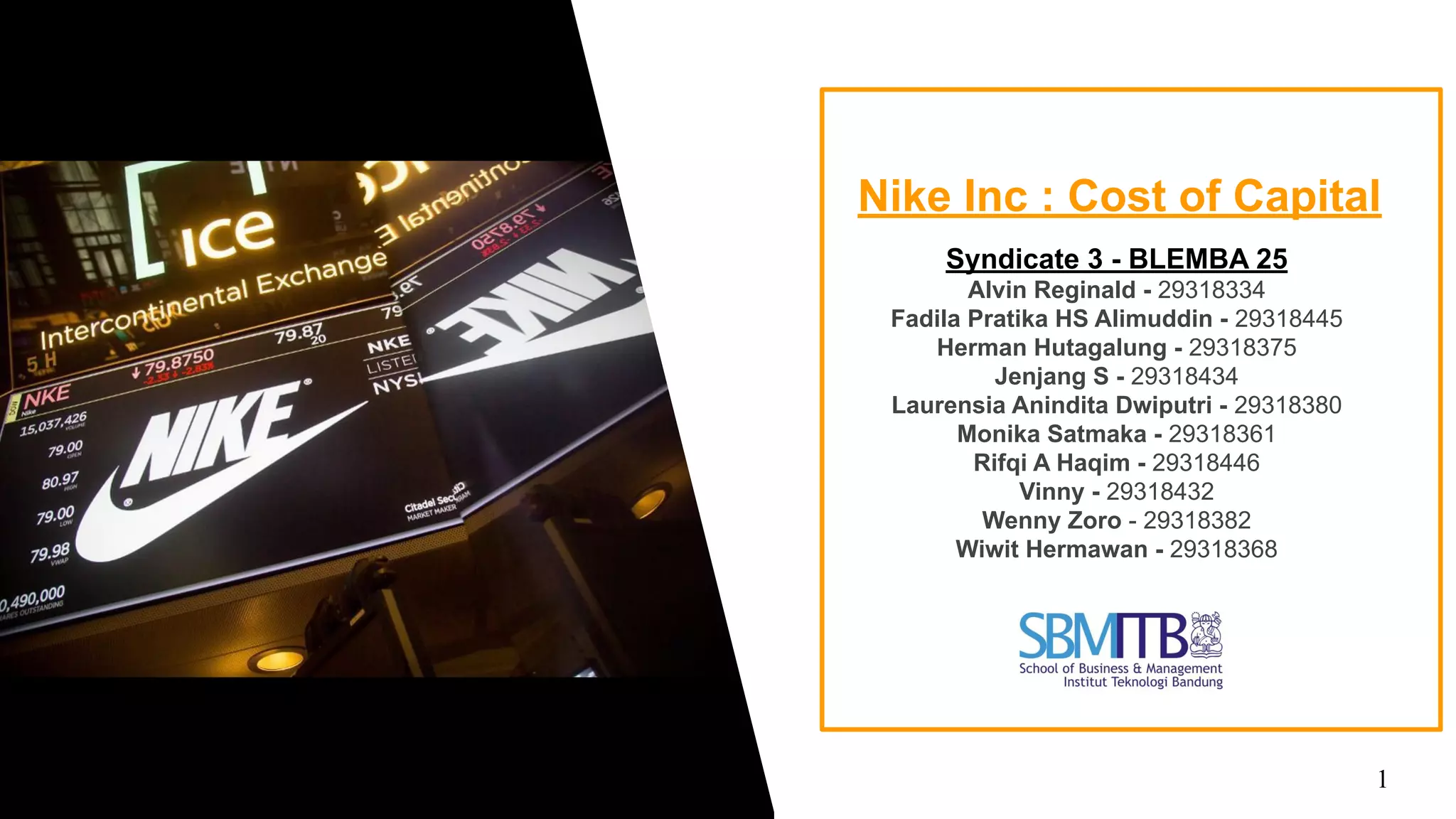Nike Cost of Capital | PDF