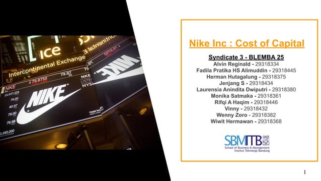 Nike Cost of Capital | PDF | Business Accounting & Finance | Business