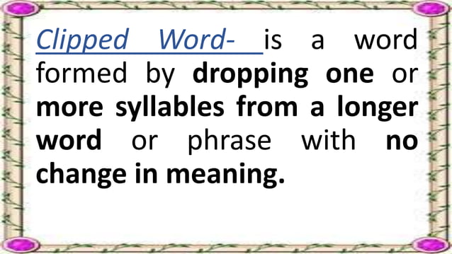 Blended and clipped words | PPT