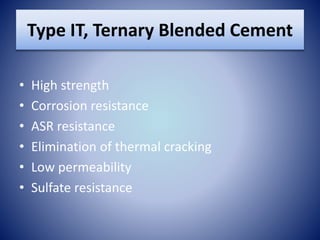 Blended cement – advantages, types and applications | PPTX