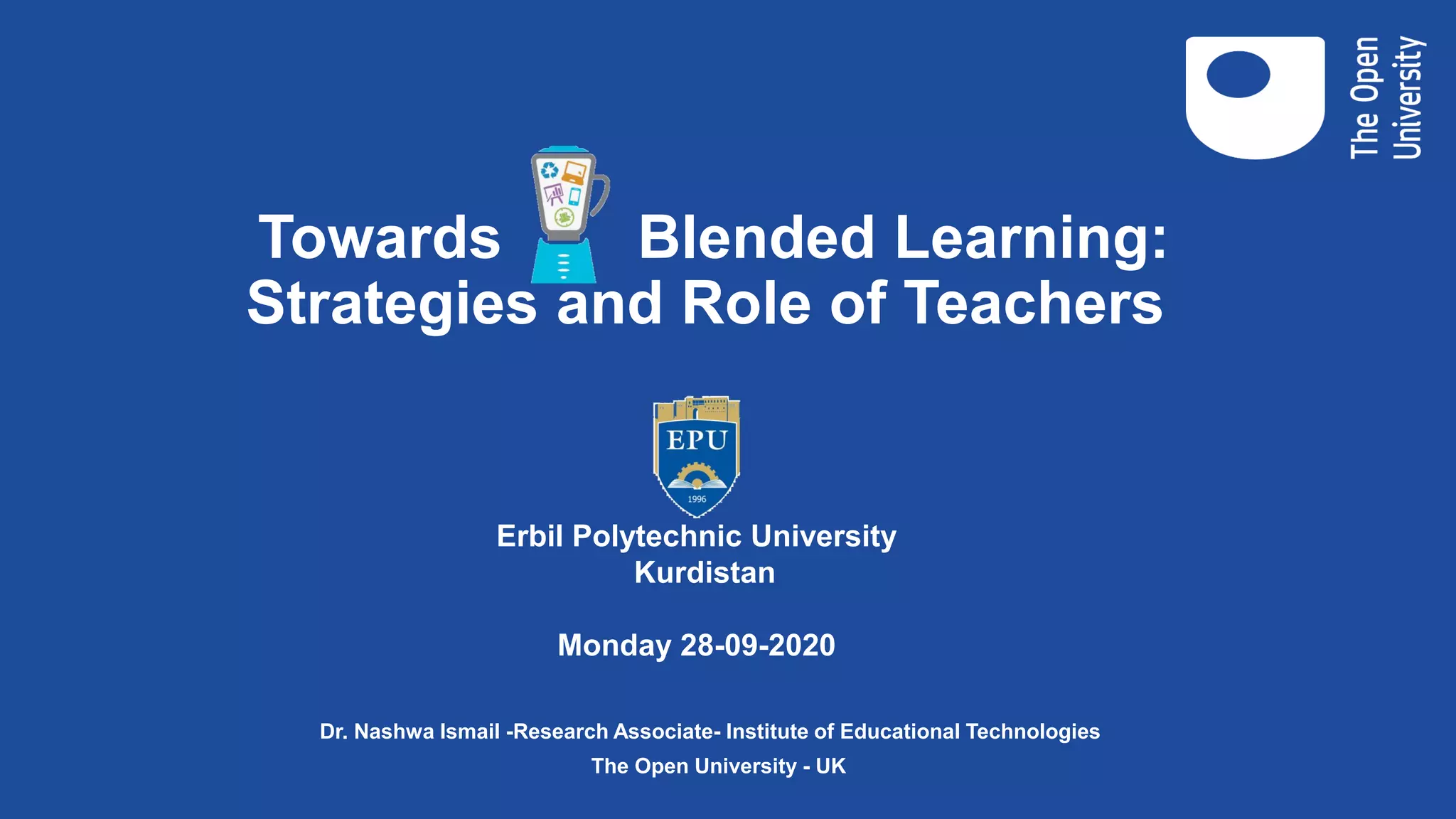 Towards Blended Learning; Strategies and Roles of Teachers | PPT