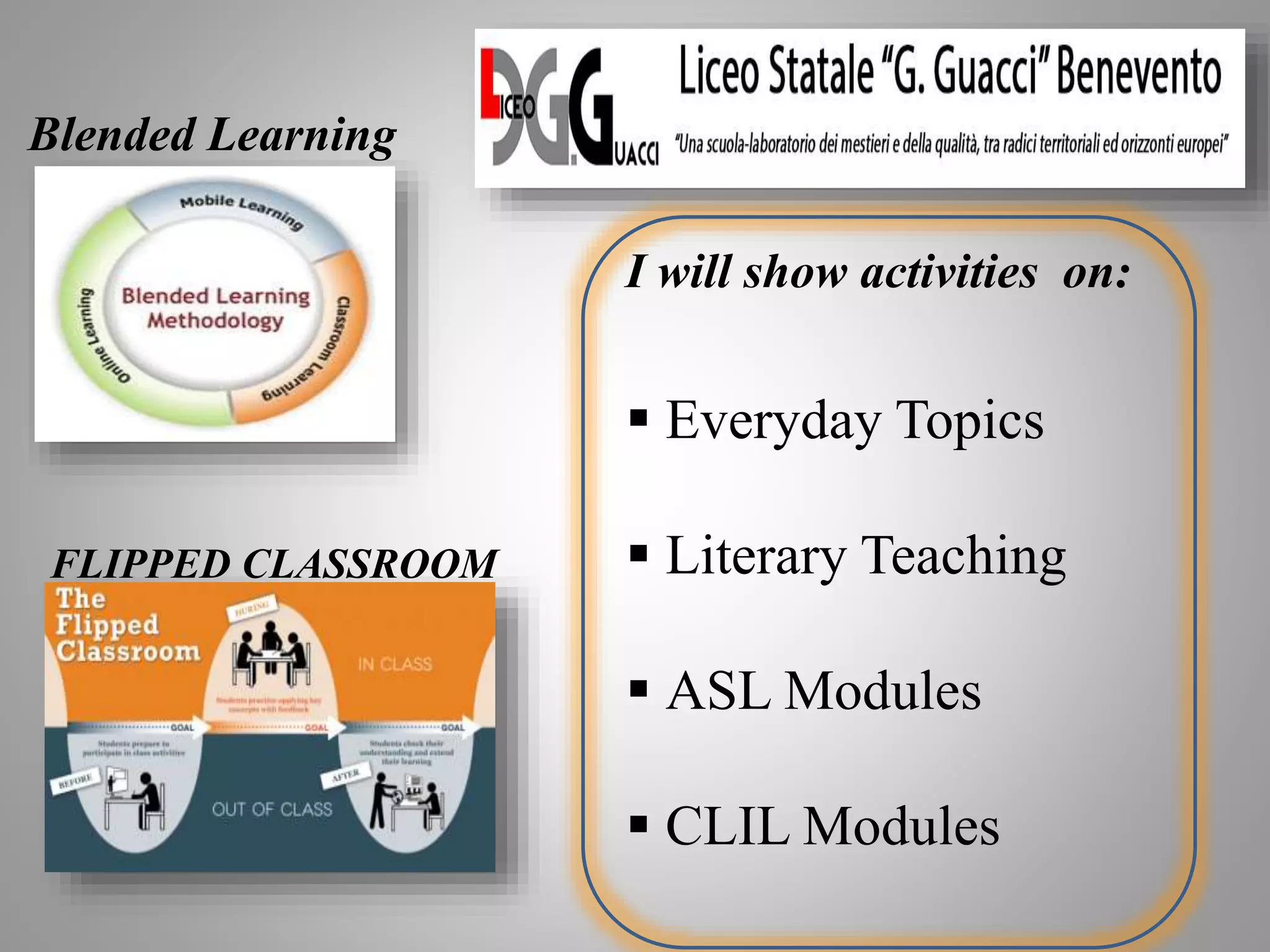 Blended learning and flipped classroom | PPTX