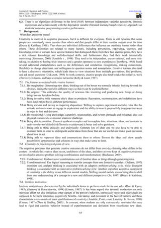 Blended learning based on creative approach enhancing the mutual impact ...