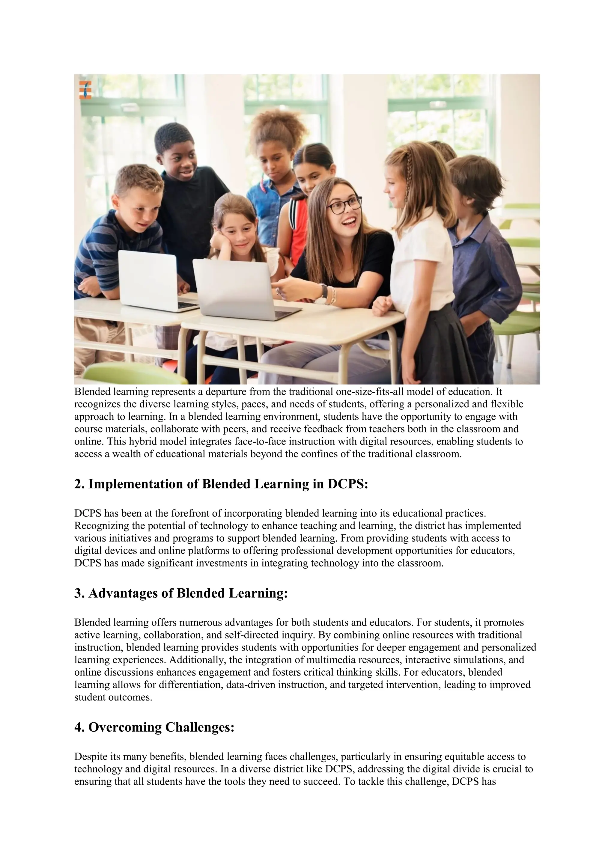 Blended Learning in DCPS: Revolutionizing Education | PDF