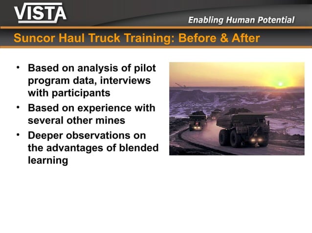 Blended learning: A more effective model for haul truck operator training | PPT