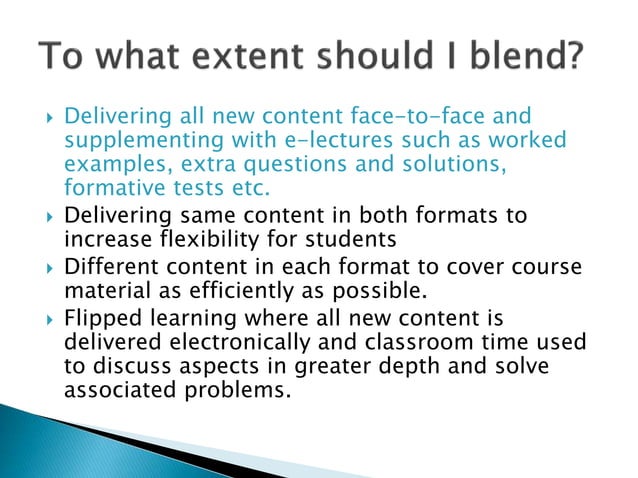 Blended learning slideshare | PPTX