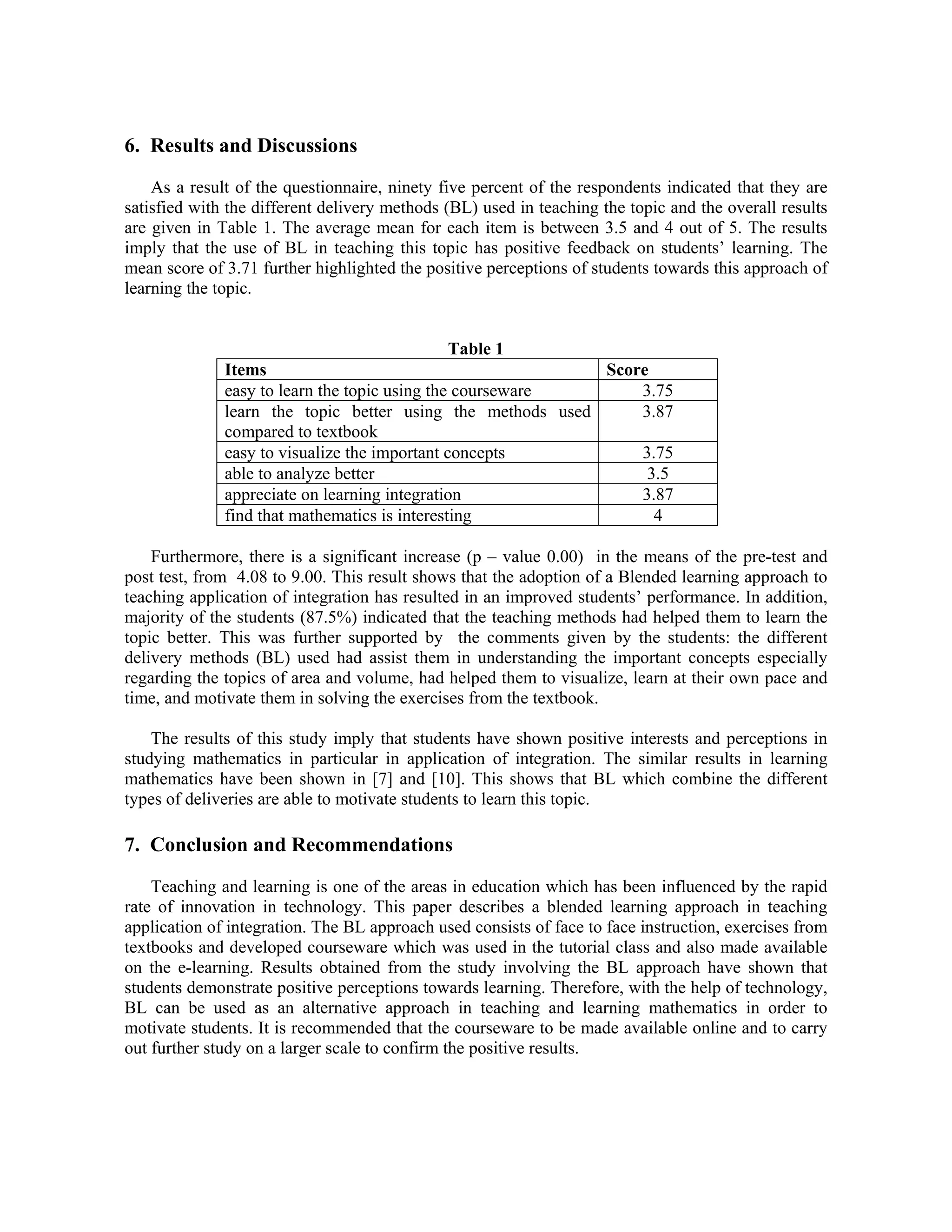 Blended learning student perception | PDF