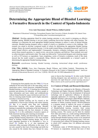 Blended learning uwes | PDF