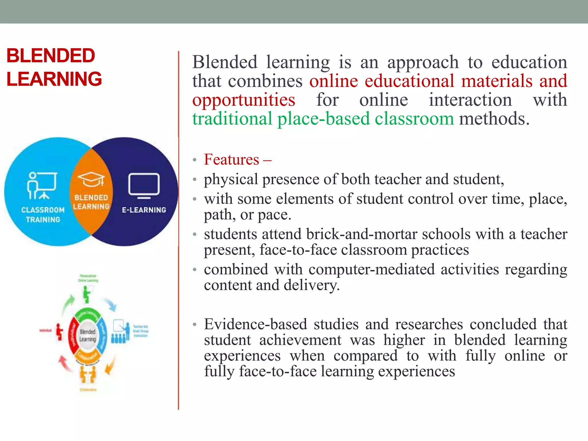 Blended and online Learning PPT Presented in Pondicherry university | PPTX