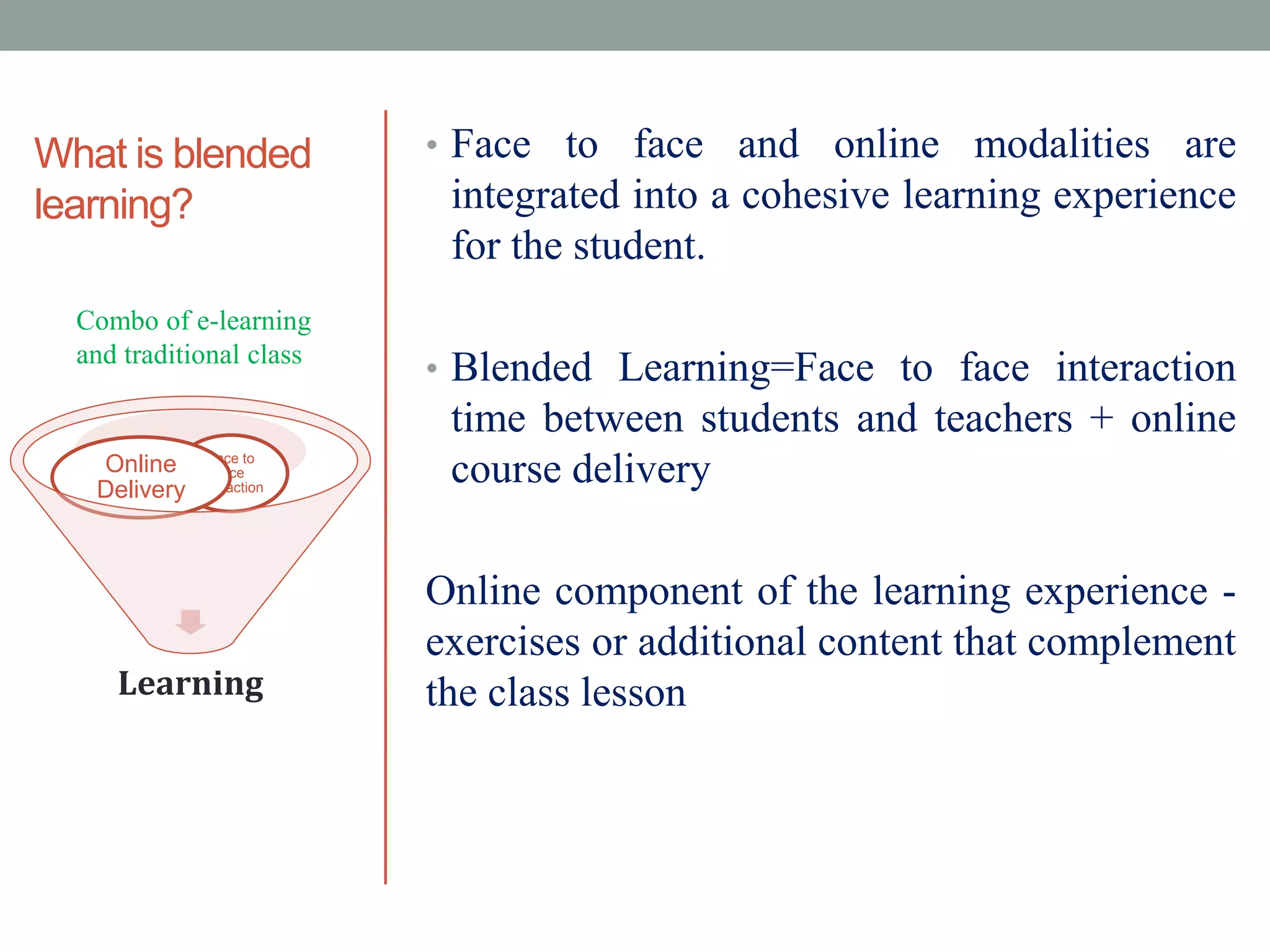 Blended and online Learning PPT Presented in Pondicherry university | PPTX