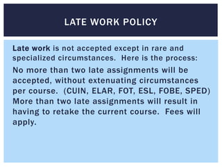 Blended policies procedures | PPTX | Homework and Study | Education