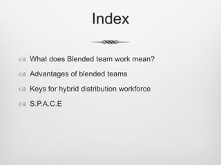 Blended teamwork | PPT